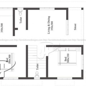 733 square feet home plan | Acha Homes